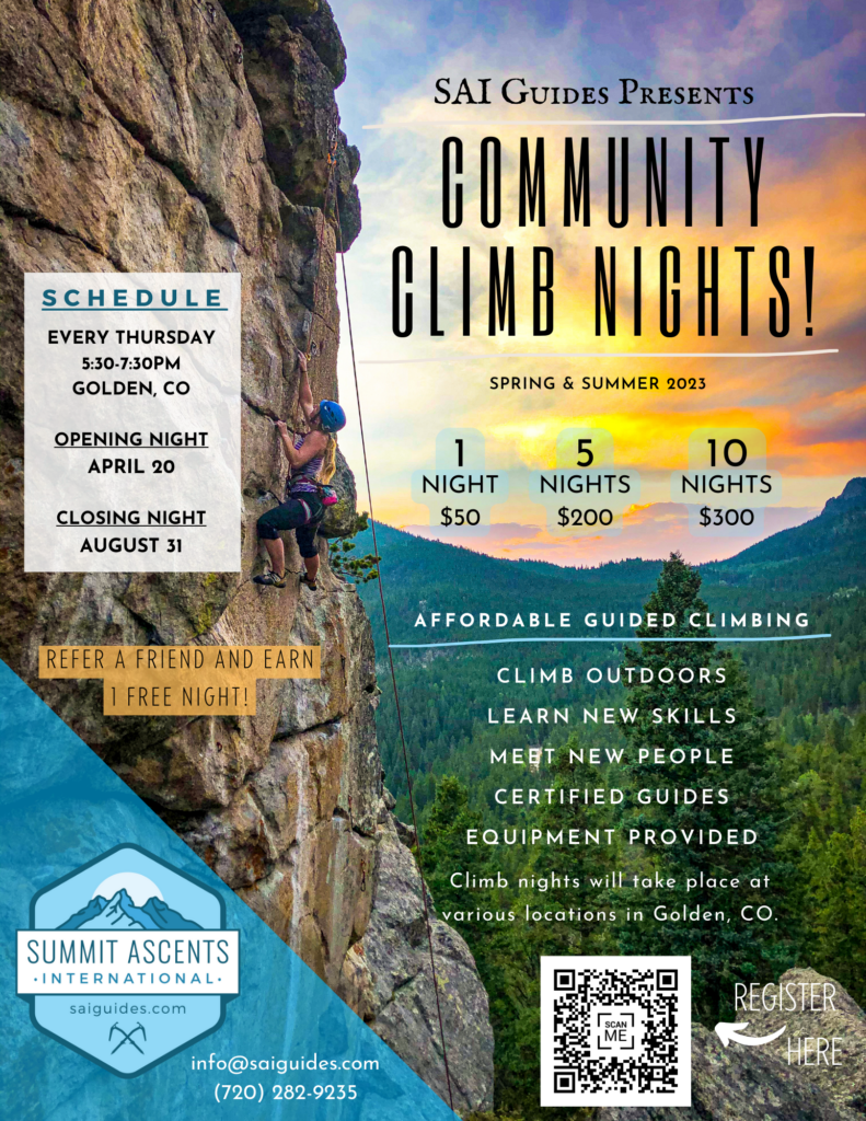 Community Climb Nights - Climb Outside Every Thursday